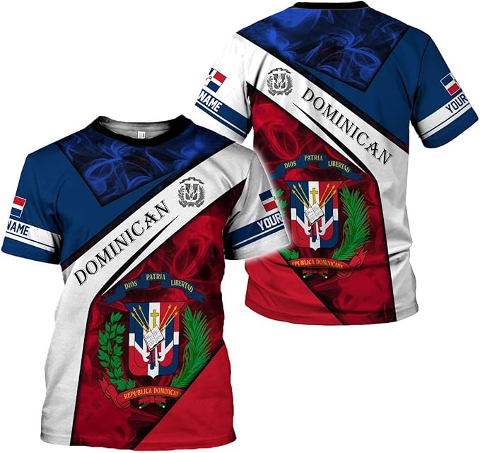 Custom Dominican Republic 3D Shirts for Men Dominicana Flag Shirts ...