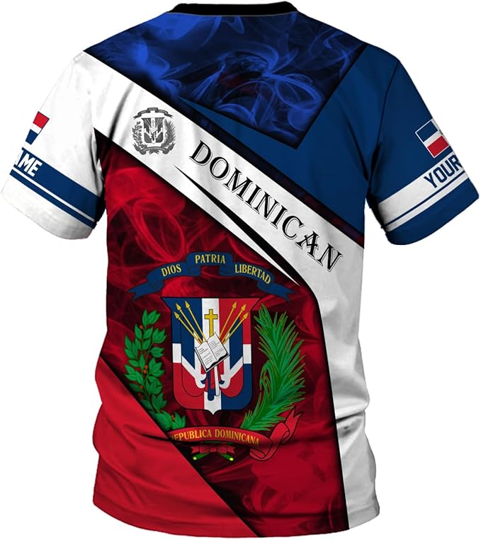 Custom Dominican Republic 3D Shirts for Men Dominicana Flag Shirts ...
