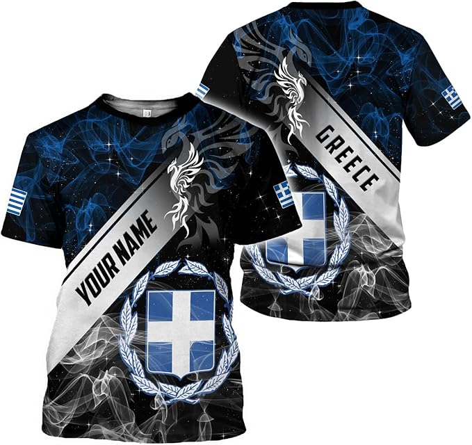 Custom Greece Shirts for Men Greece Flag Shirt Greek Lovers Tshirt ...
