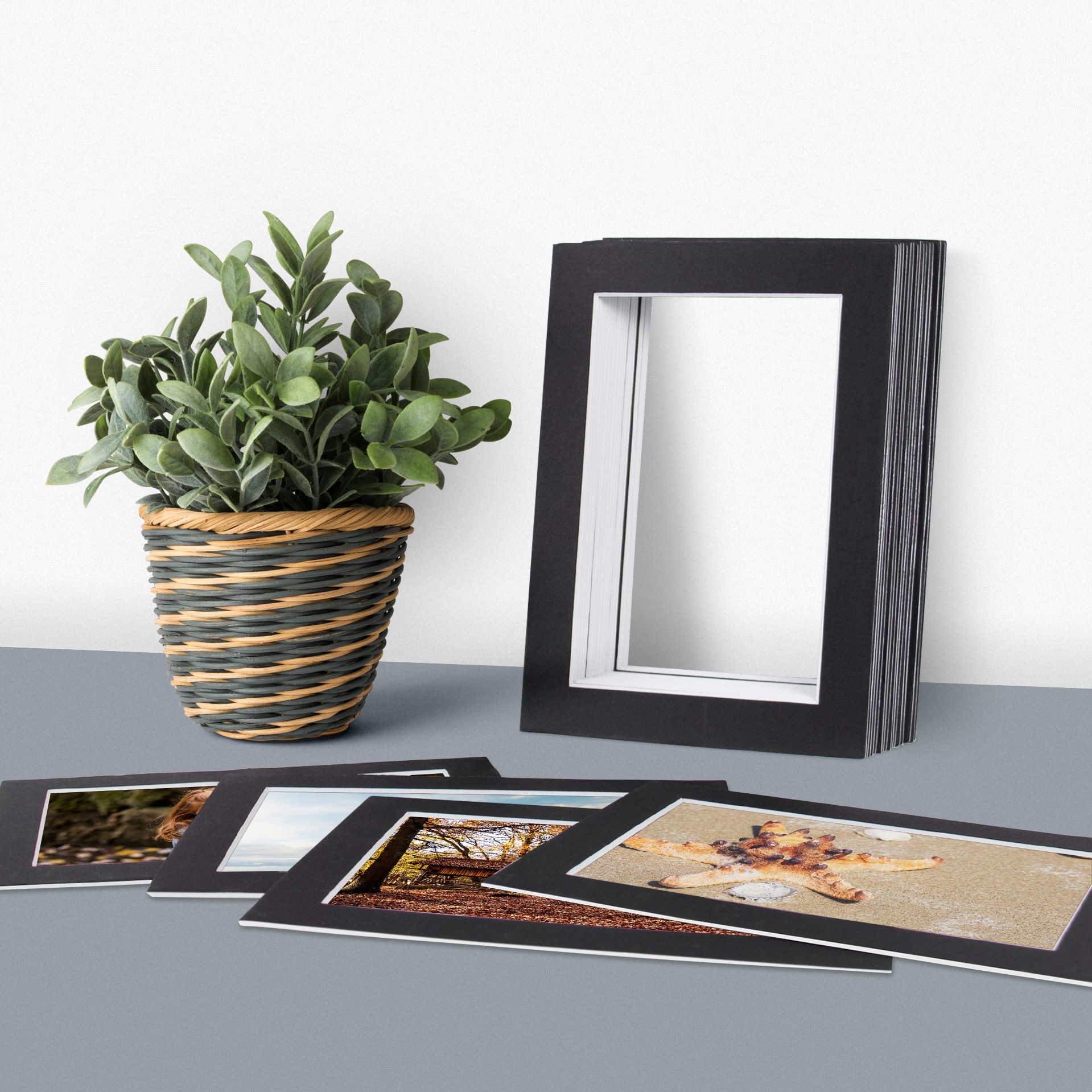 11x14 Black Picture Mats for 8x10 Photo (Mat, Bags, Backing, Choose ...